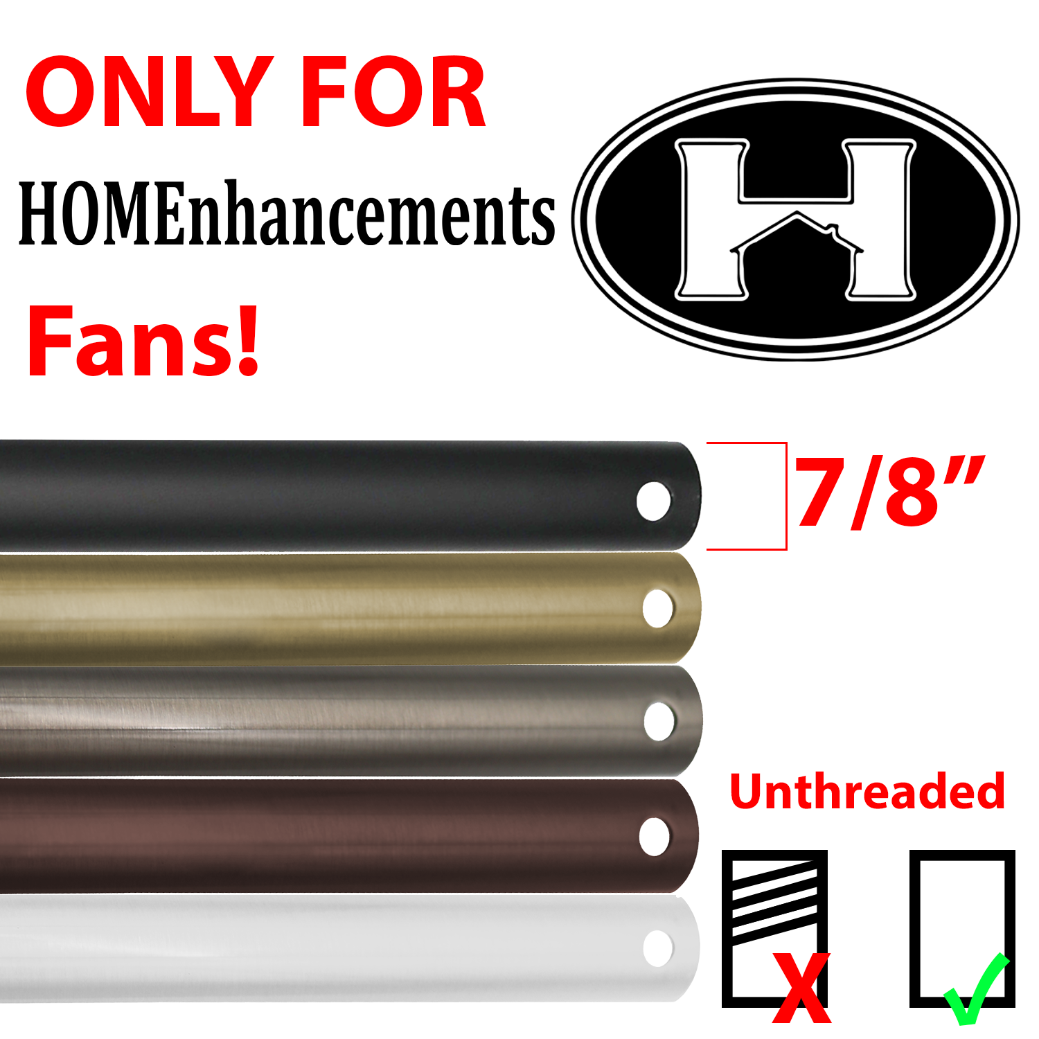 Celing Fan Extension Downrods - Fan Extensions